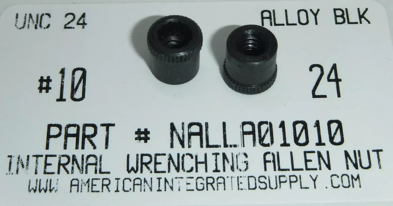 #10-24 Internal Wrenching Allen Nuts Alloy Steel Black (2) - Walmart.com