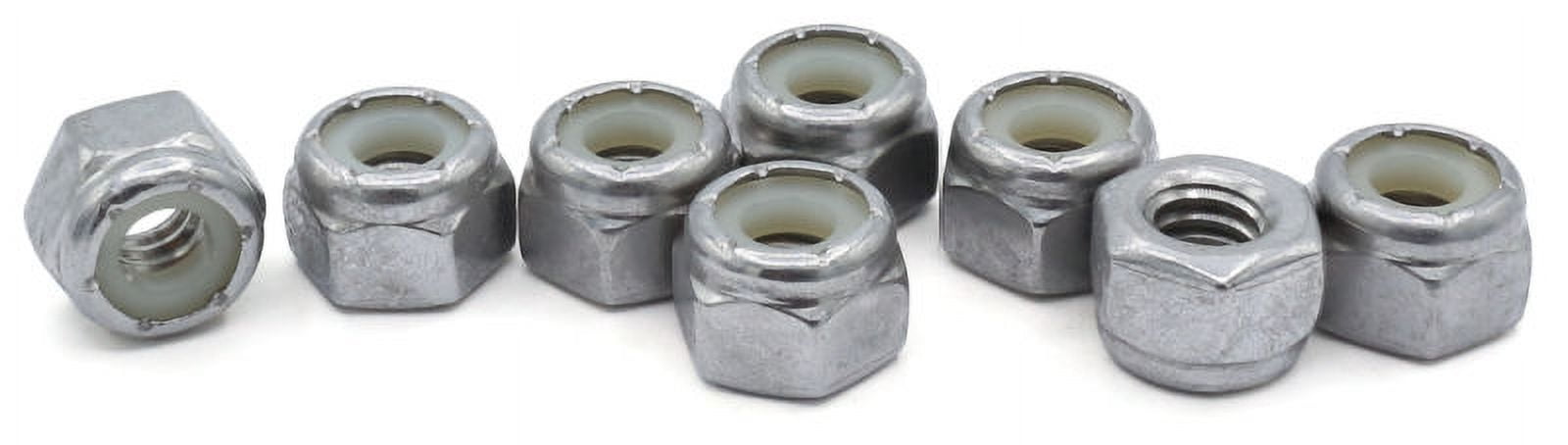 10-24 NM Nylon Insert Locknuts / Light Hex Standard / Steel / Zinc ...