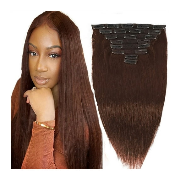 10-24" Remy Clip in Hair Extensions Human Hair for Women Beauty - 120g ...