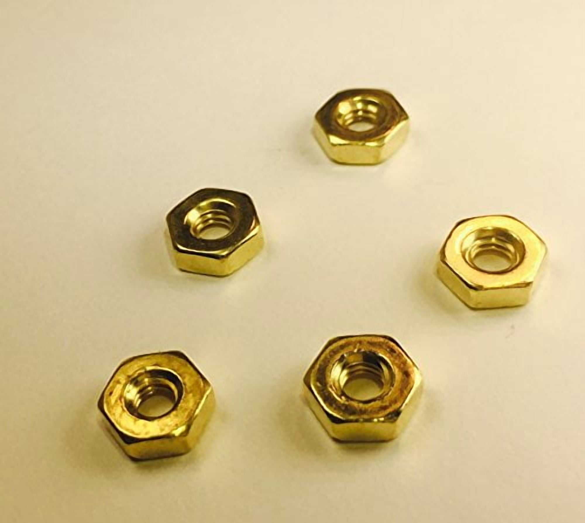 10-24 Solid Brass Hex Machine Screw Nut (100 Pack) by Serval Products ...
