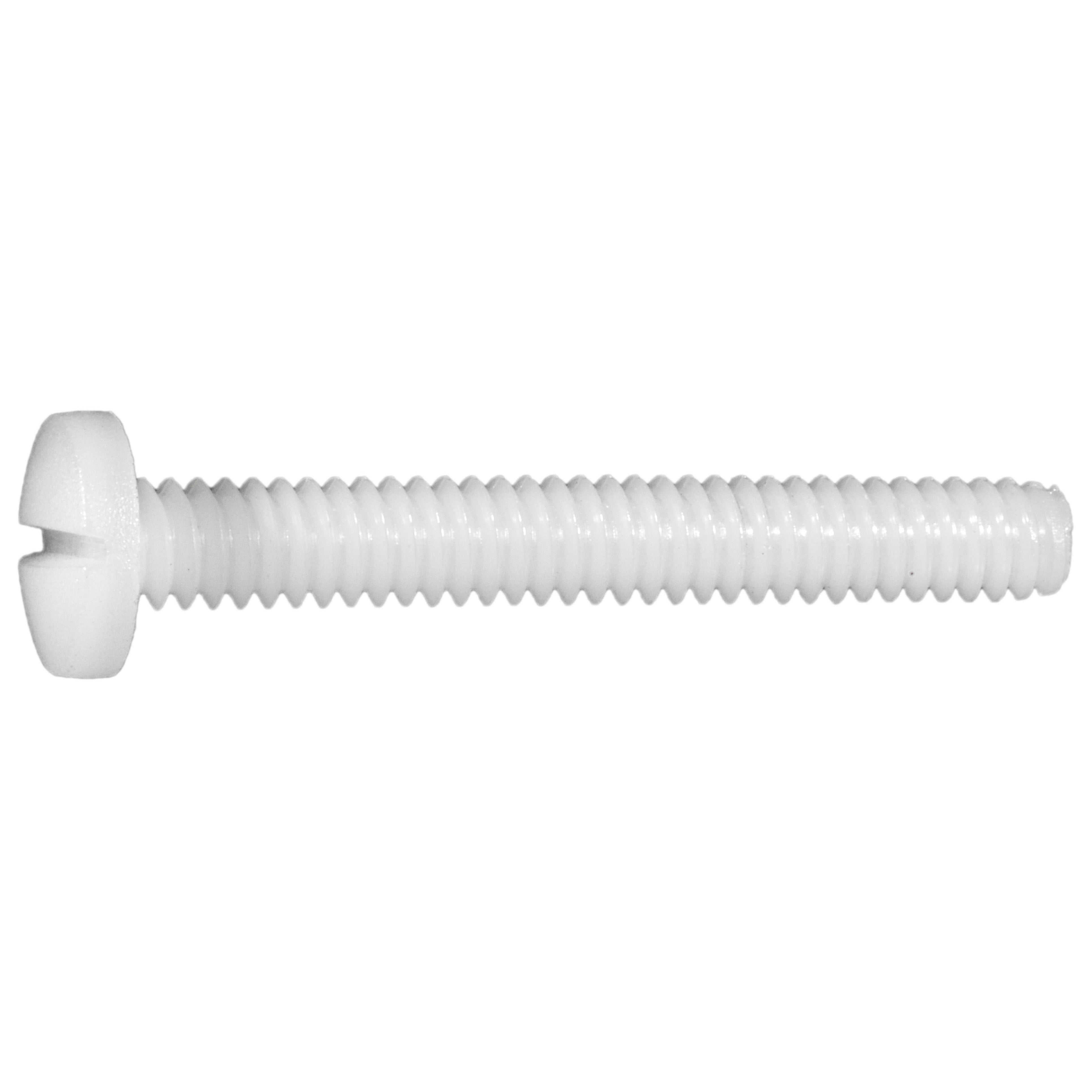 #10-24 x 1-1/2" Nylon Plastic Slotted Binding Machine Screws (16 pcs ...