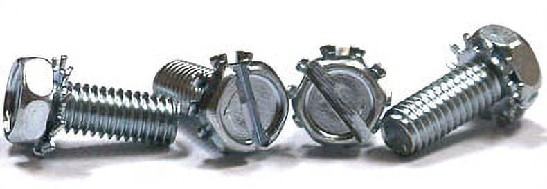 10-24 x 1/2" SEMS Screws / External Tooth Washer / Slotted / Hex Head ...