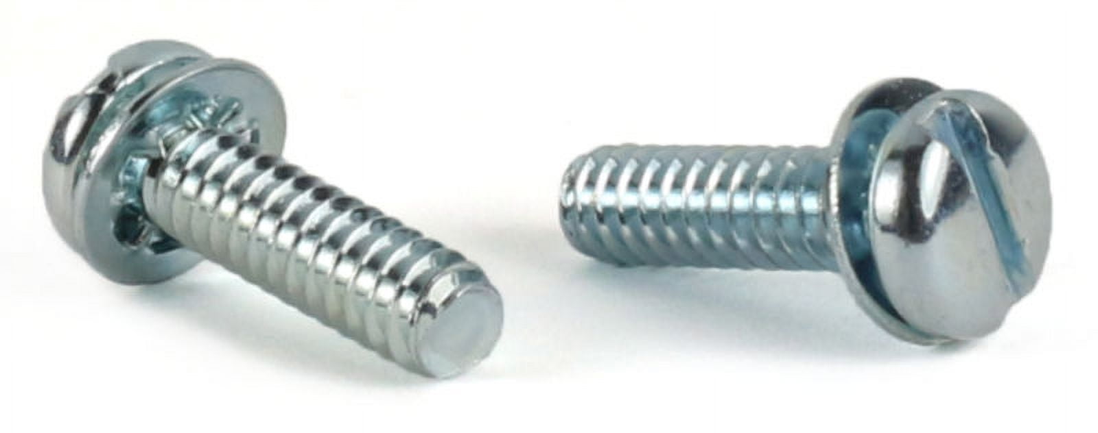 10-24 x 1/2" SEMS Screws / Internal Tooth Washer / Slotted / Pan Head ...