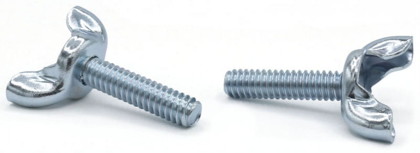 10-24 x 1/2" Type D / Stamped Wing Screws / Steel / Zinc - 200 Piece ...