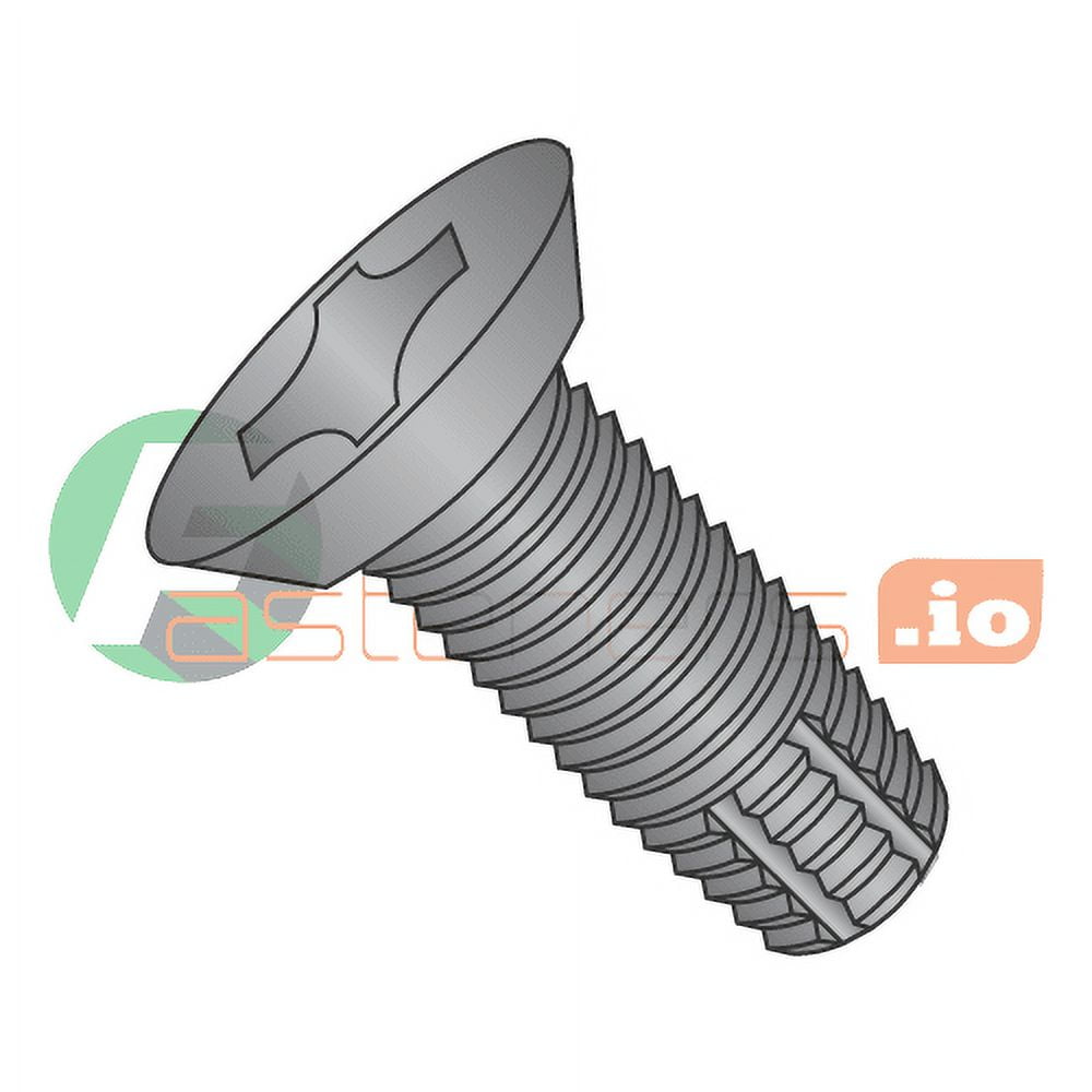 10-24 x 1/2" Type F Thread Cutting Screws / Phillips / Flat Undercut ...