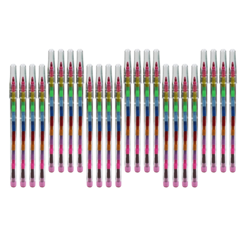 10/24Pcs Stacking Crayons, Crayons, Building Blocks Graffiti Pens ...