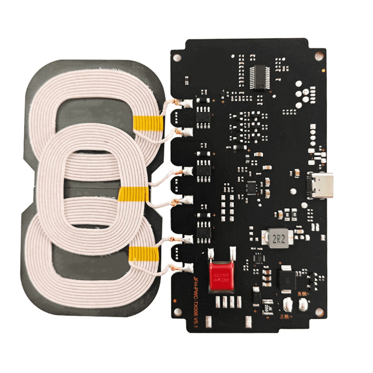 10-24V 20W Wireless Charger Module Type-C for 3-Coil High Power Fast ...
