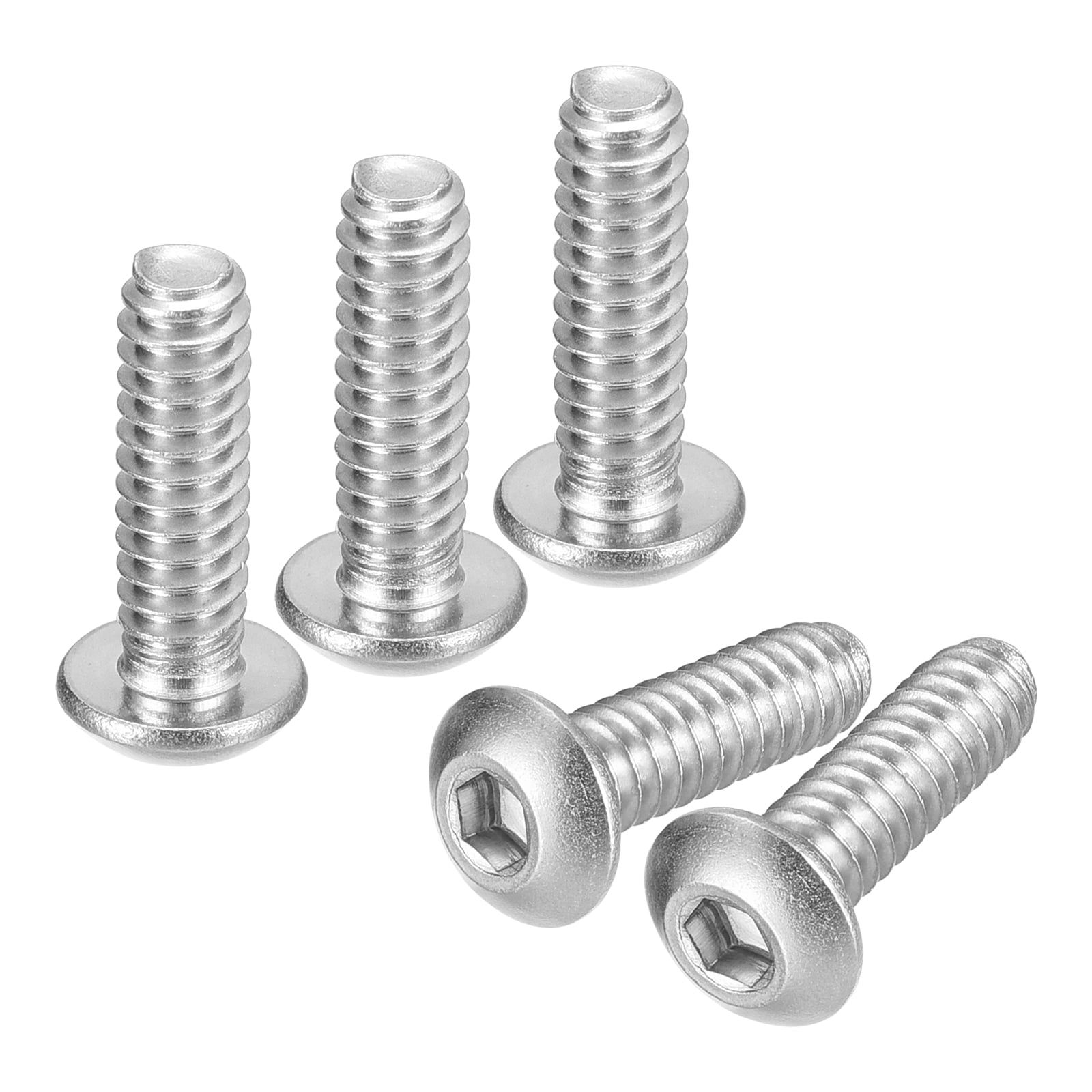 #10-24x5/8" Button Head Socket Cap Screws, 50 Pack 304 Stainless Steel ...