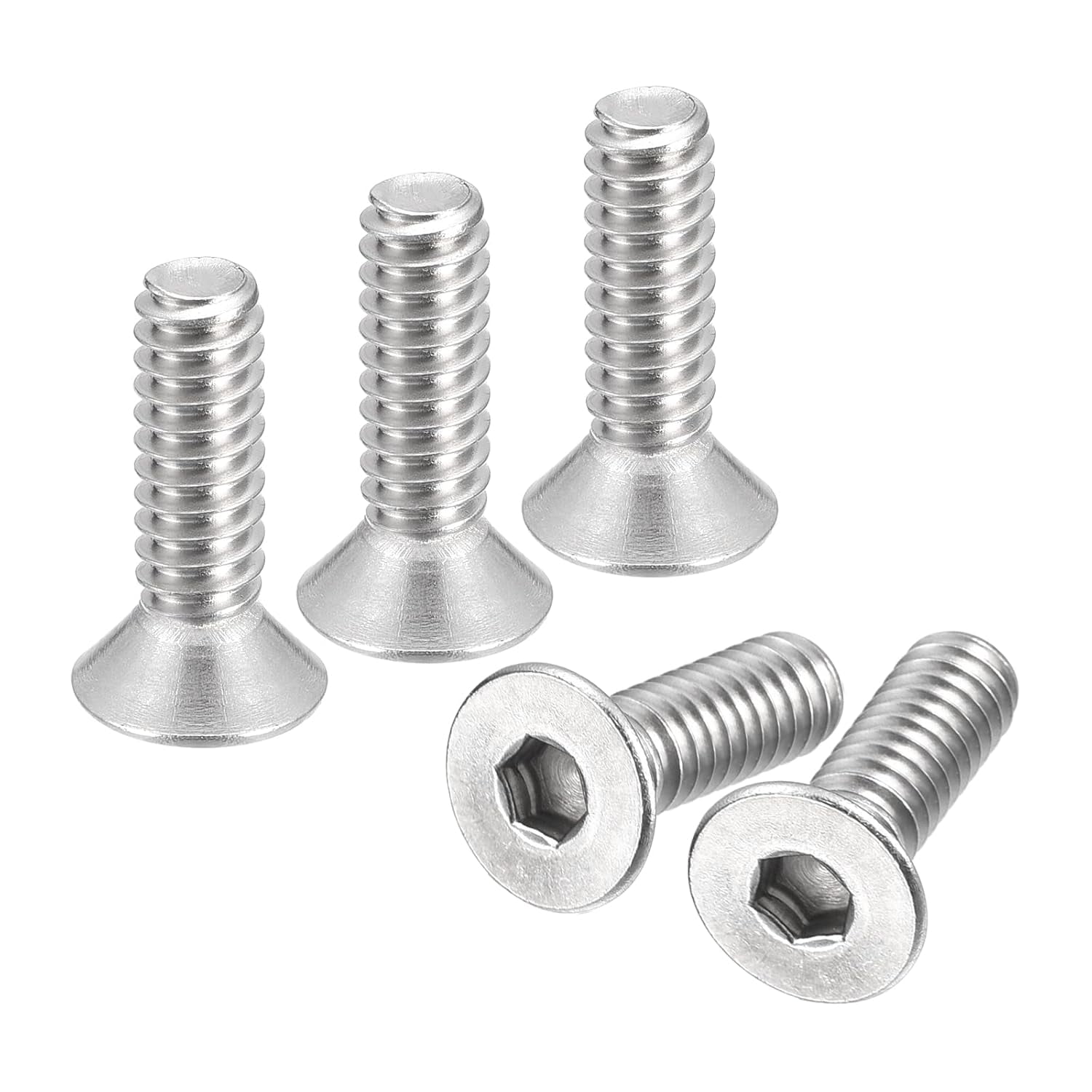 #10-24x5/8 Flat Countersunk Head Socket Cap Screws, 50Pcs 304 Stainless ...