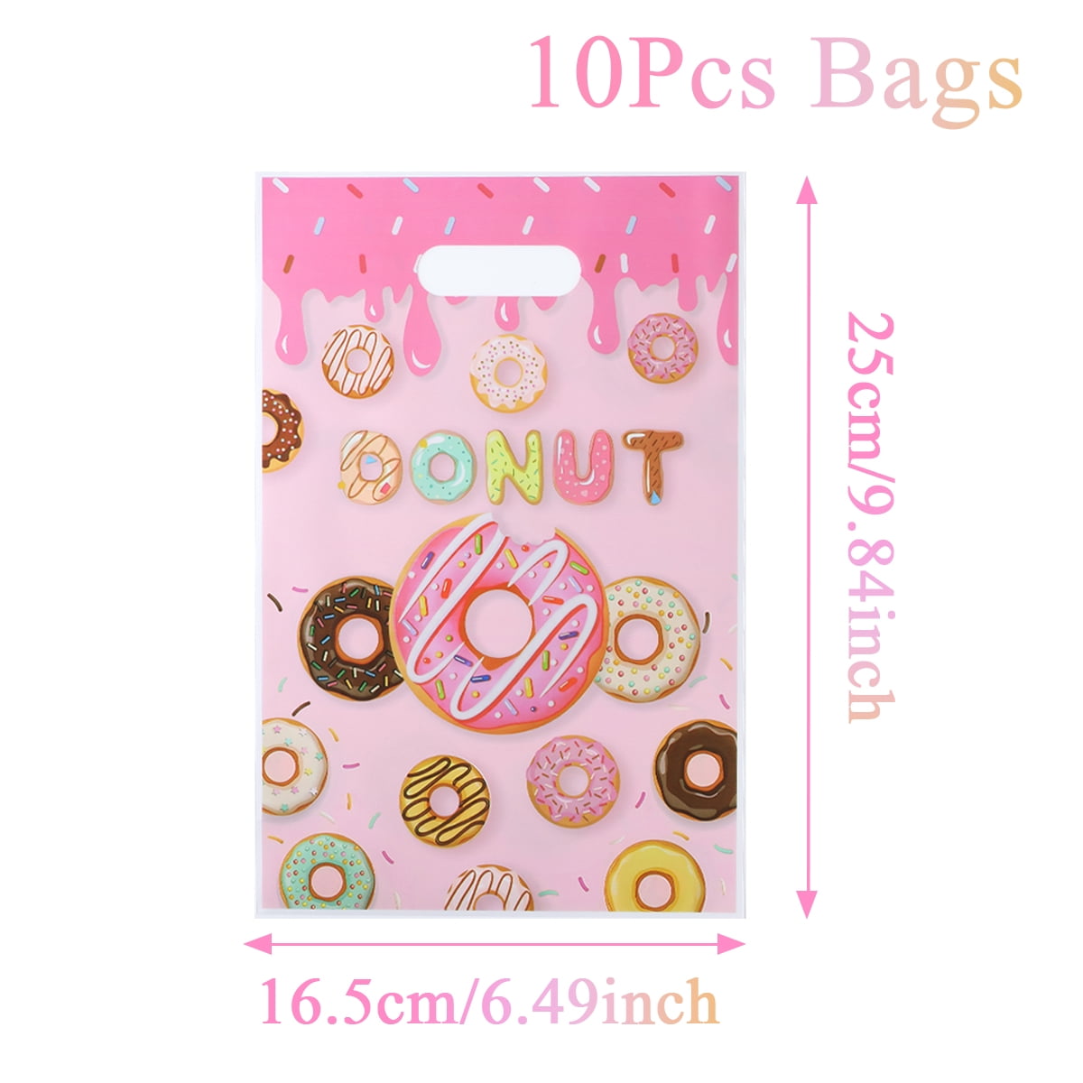 10/25/50pcs Donut Handbag Gift Candy Packing Bags Donut Theme Birthday ...
