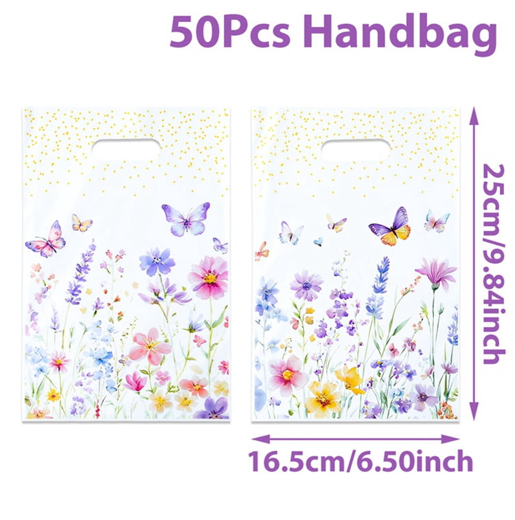 10/25/50pcs Handbag Candy Bags Wildflower Spring Birthday Party Gift ...