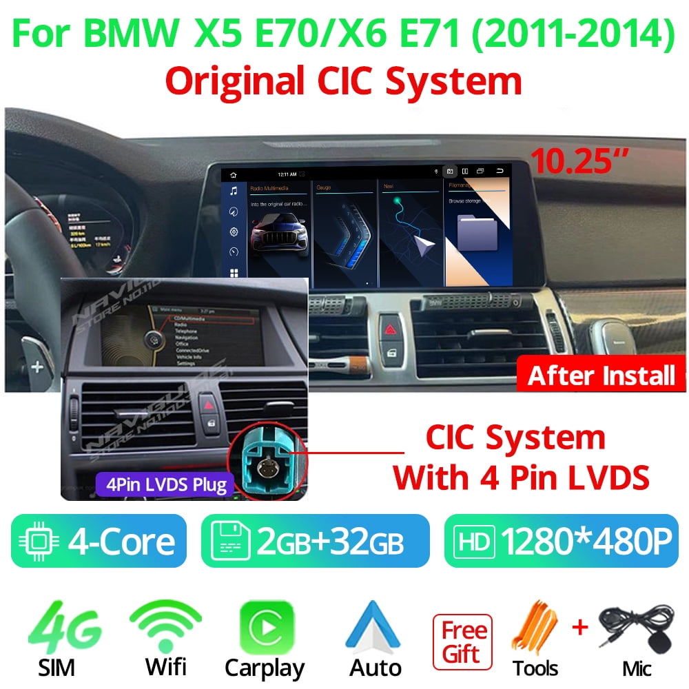 10.25'' Android 12 Carplay Radio For BMW X5 E70 X6 E71 2008-2013 CCC ...