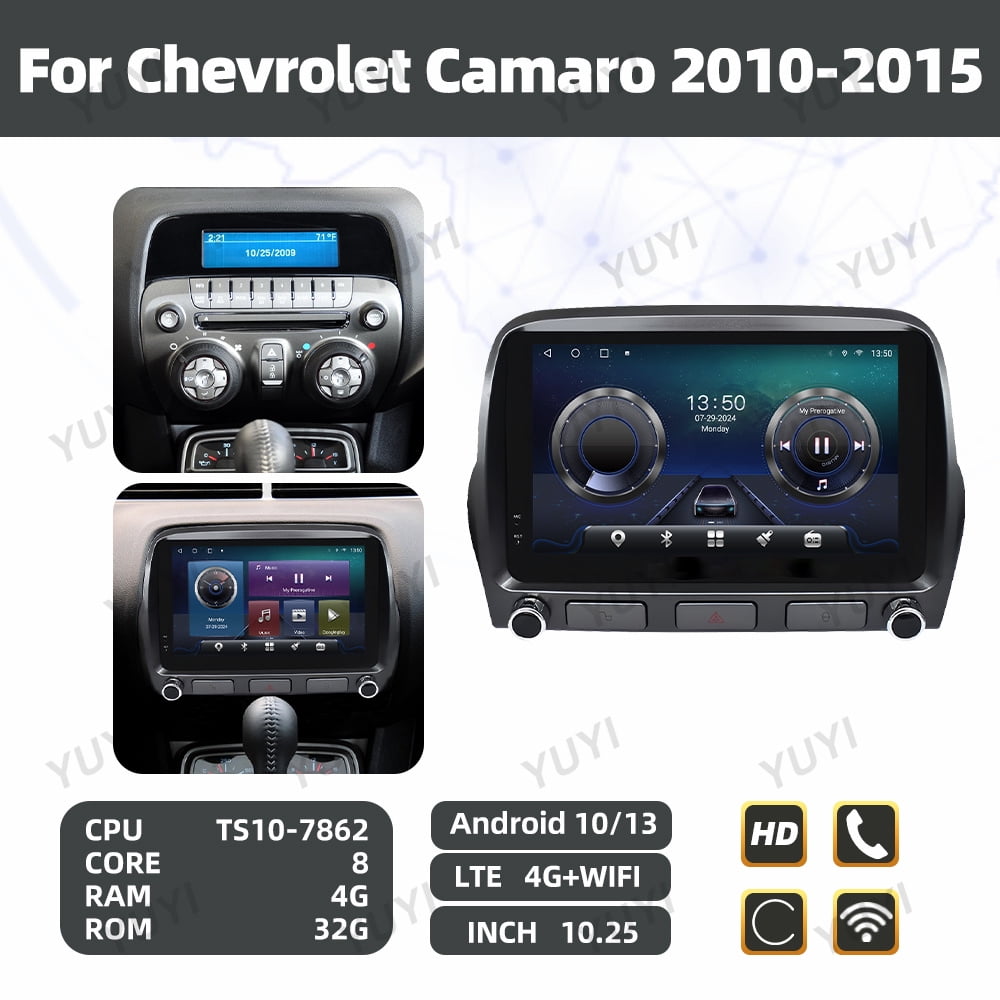 10.25 Inch Android10/13 Car Radio For Chevrolet Camaro 2010 2011 2012 ...