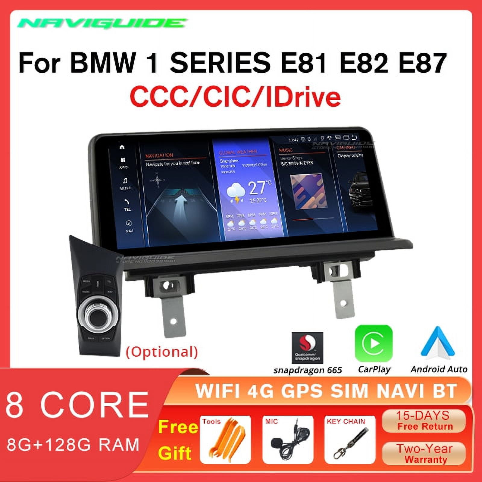 10.25 Inch LHD Touch Screen Car Stereo for BMW 1 Series E81 E82 E87 E88 ...