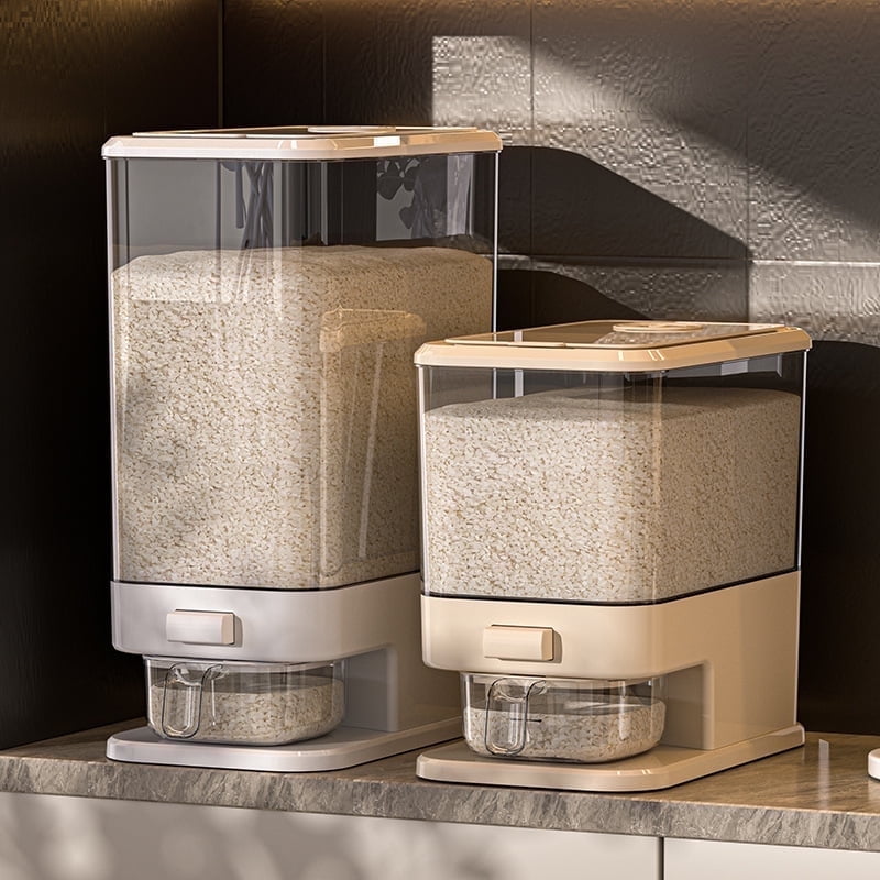 10-25 Lbs Rice Container, Large Grain Container Storage with Lid ...