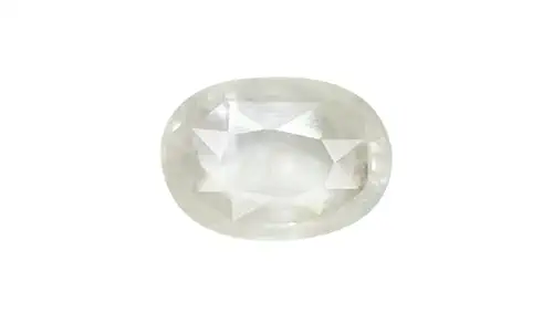 10.25 Ratti Gemselect Ceylon White Sapphire Stone Original Certified(Pukhraj) By Lab Certified ...