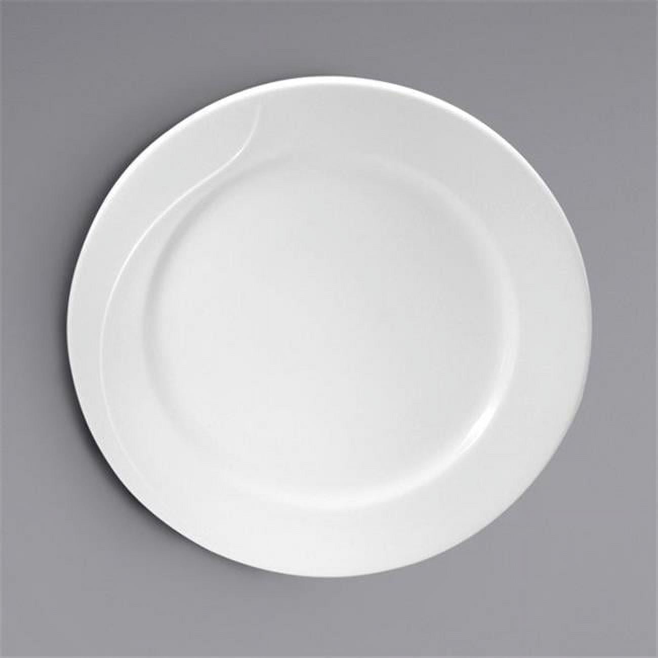 10.25 in. Eclipse Embossed Bone China Mid Rim Plate - Walmart.com