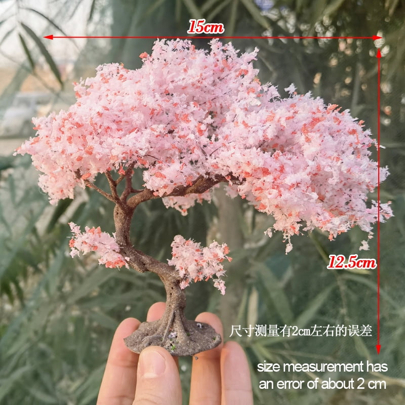 10-25cm simulation cherry blossom tree model flower tree Japanese doll ...