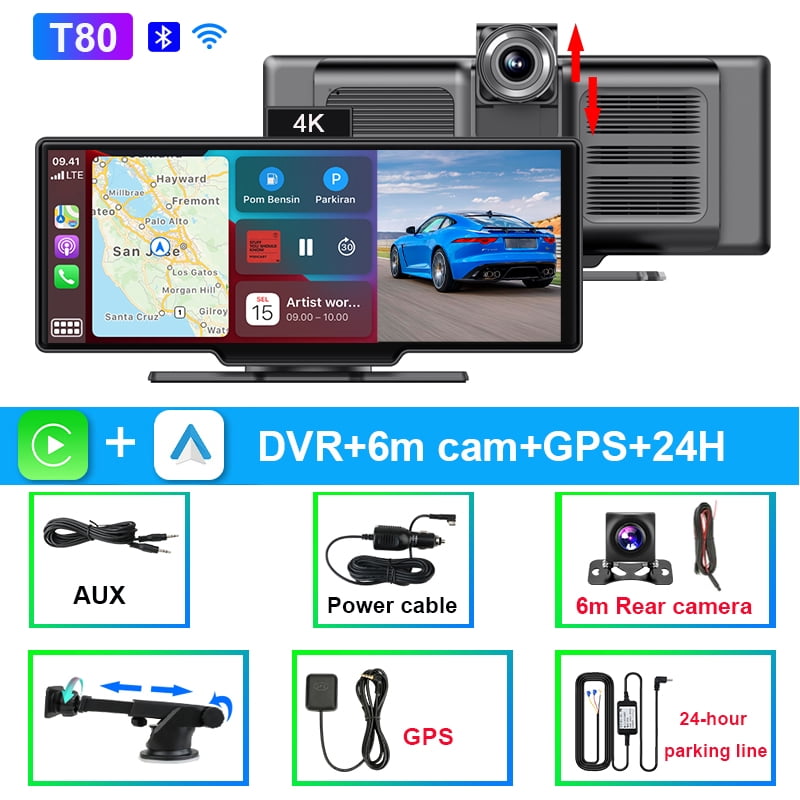 10.26" 4K Car DVR WiFi GPS Dash Cam Rearview mirror camera Video ...