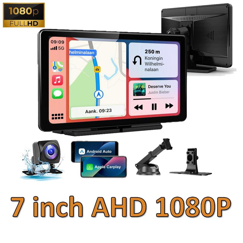 10.26 Inch 4K Ultra HD/7 inch 1080P Portable Car Stereo with Wireless ...