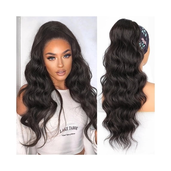 10-26 Inch Long Body Wave Ponytail hair Extension Brazilian Virgin Hair ...