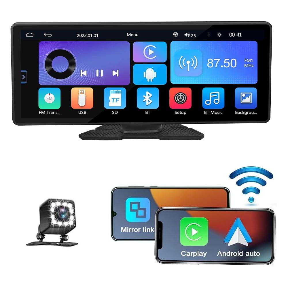 10.26" inch Portable Car Stereo Wireless Protable Carplay & Android ...