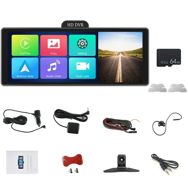 10.26In 4K DVR Car Monitor Carplay Android Auto Dashboard ADAS Dash Cam ...