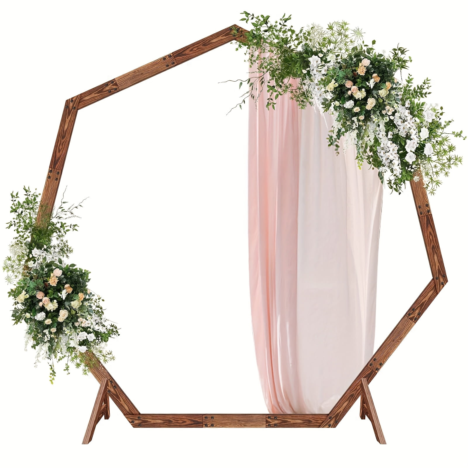 10.2ft Tall Wedding Arch Backdrop Stand - Heavy-Duty Wooden Triangle ...