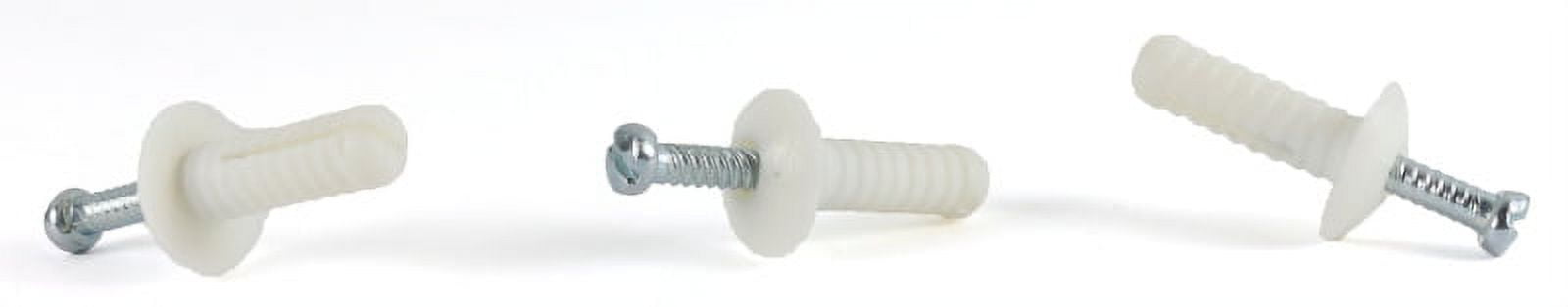 #10 (3/16) x 1" Plastic Drive-Pin Anchor Rivets / Steel Pin / Mushroom ...