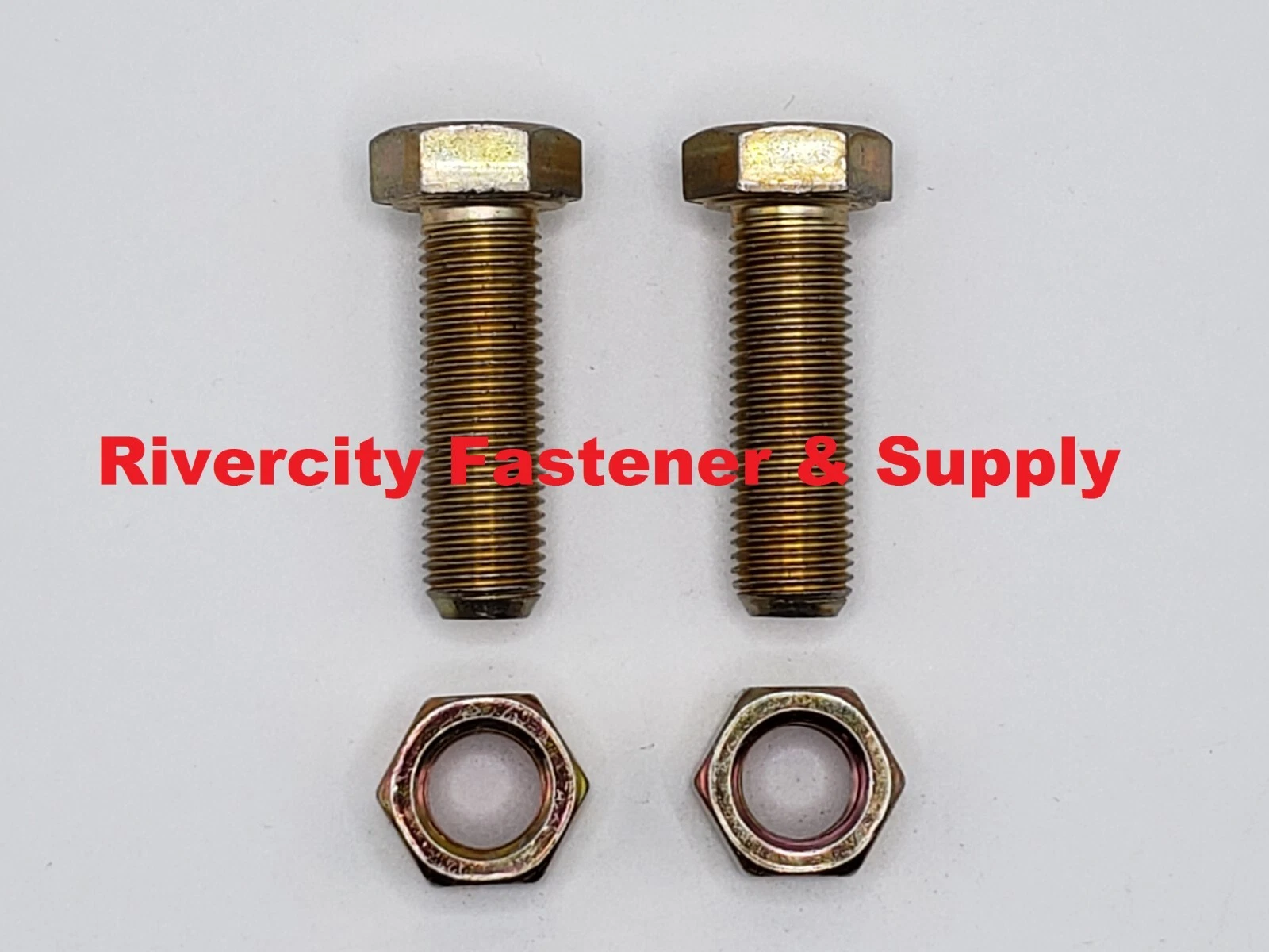 (10) 3/8-24X1-1/4 Grade 8 Hex Head Cap Screws Bolts & 3/8-24 Hex Nuts ...