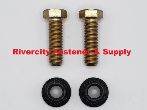 (10) 3/8-24X1 Grade 8 Hex Head Cap Screws 3/8X24X1 Bolts & 3/8-24 Lock ...
