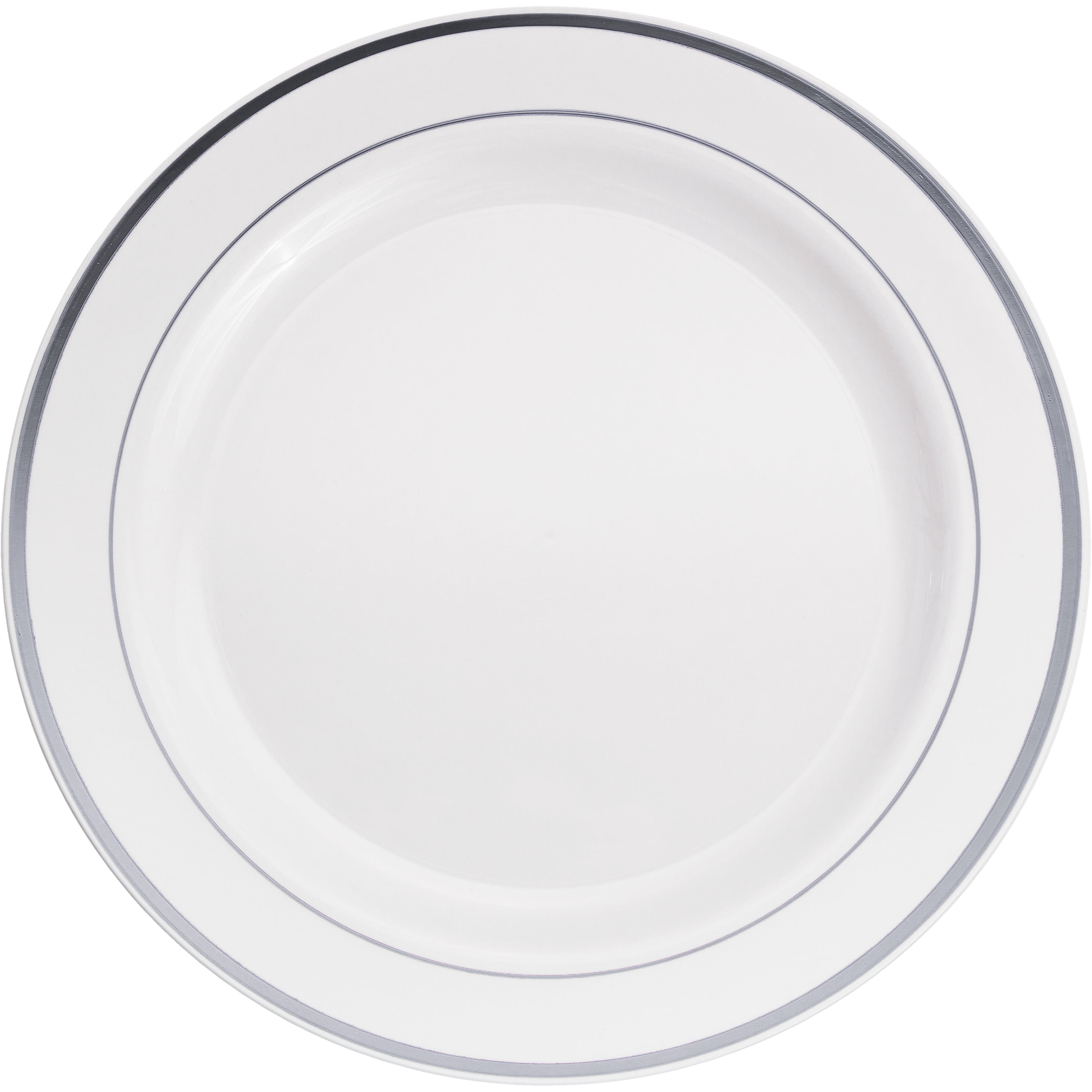 10.3" Round Banquet Plates with Silver Trim by Celebrate It™ - 10ct. - Walmart.com
