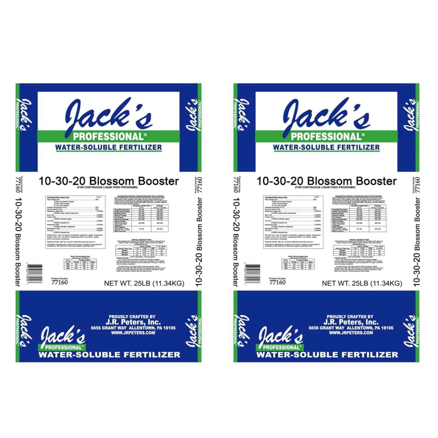 10-30-20 Blossom Booster Water-Soluble Fertilizer (2-Pack, 25lbs Each ...