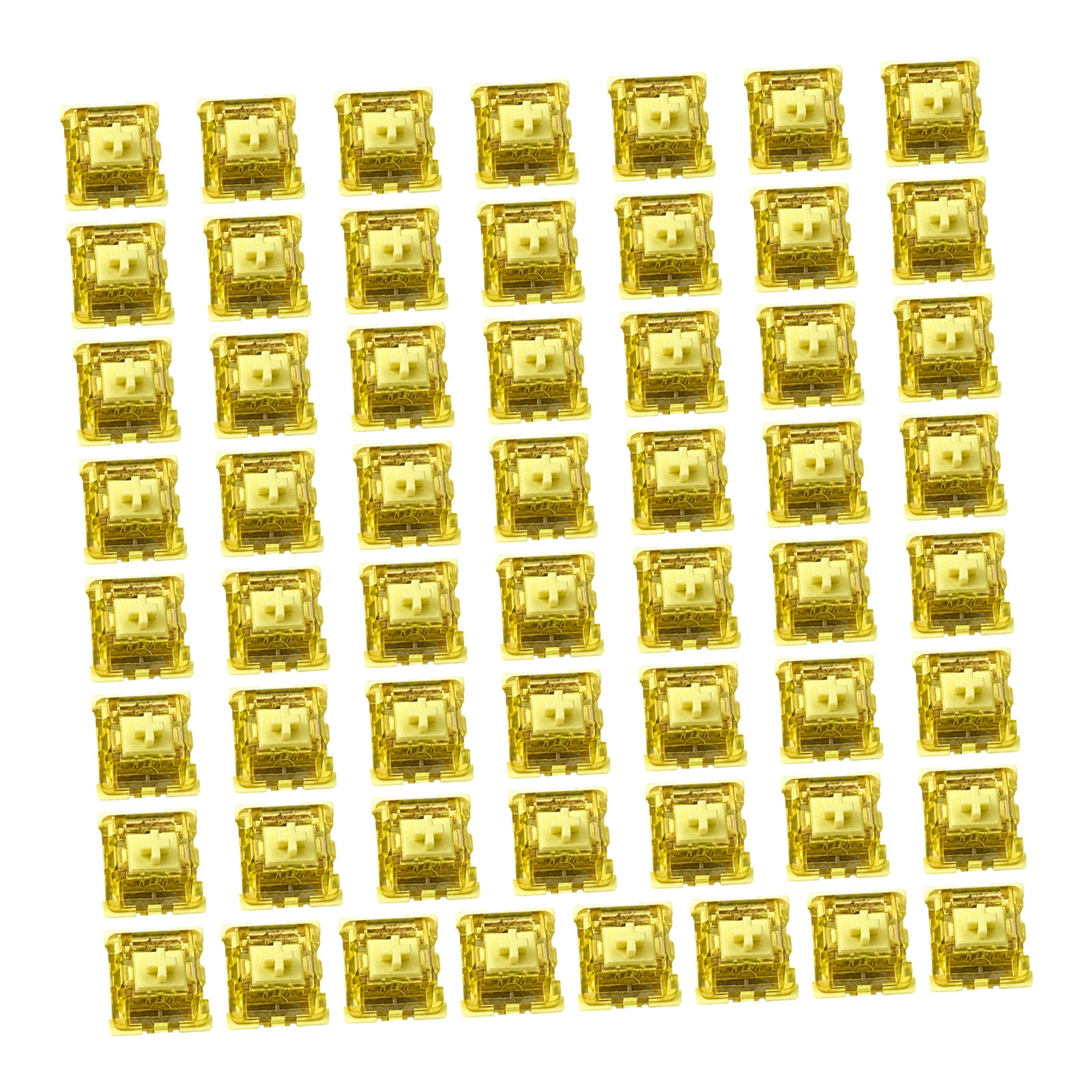 10/30/50/100Pcs Linearity Keyboard Switches Yellow Housing Soft Press ...