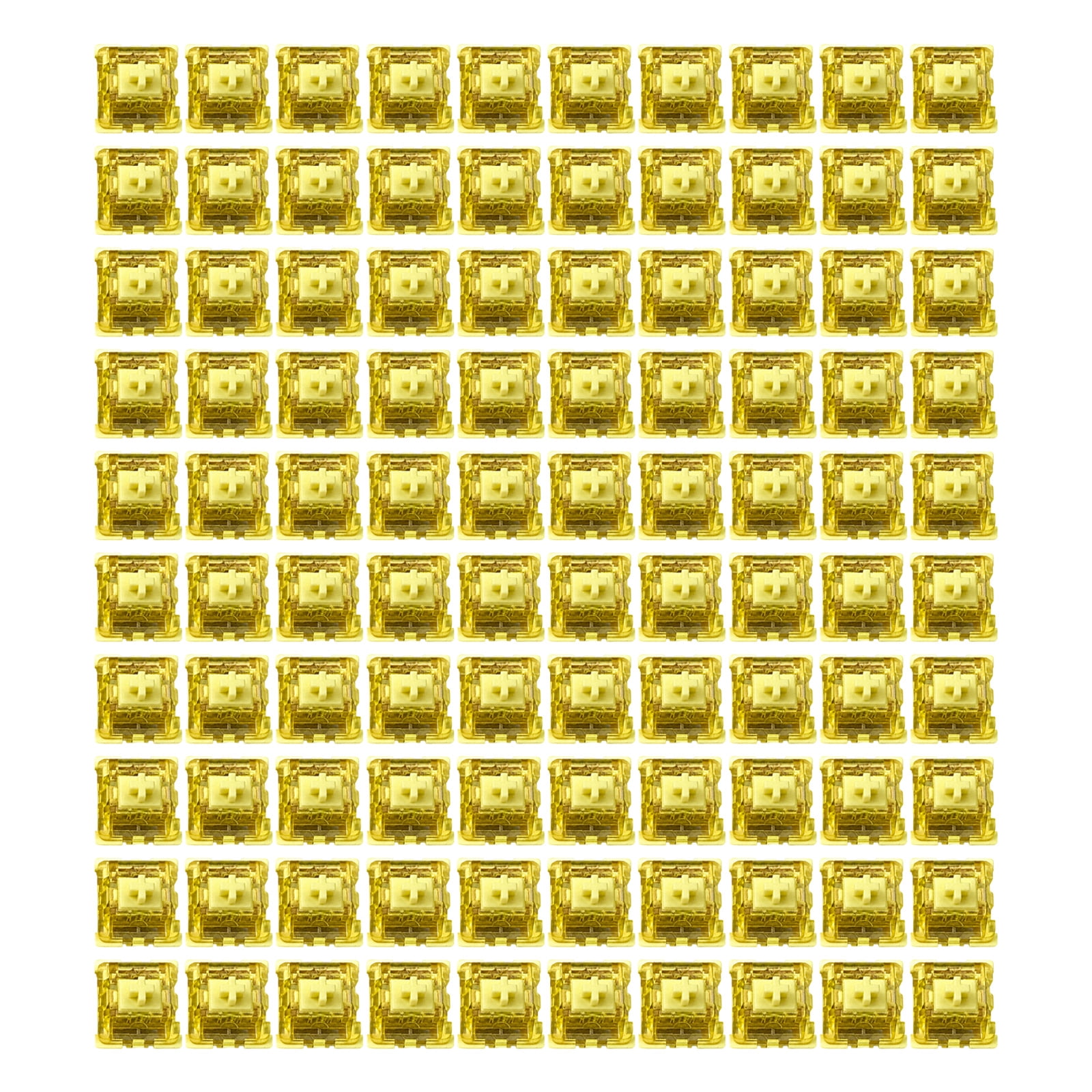 10/30/50/100Pcs Linearity Keyboard Switches Yellow Housing Soft Press ...