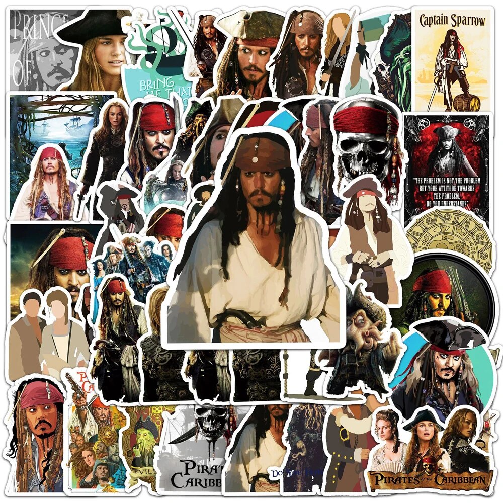 10/30/50PCS Movie Pirates of the Caribbean Graffiti Stickers Laptop ...