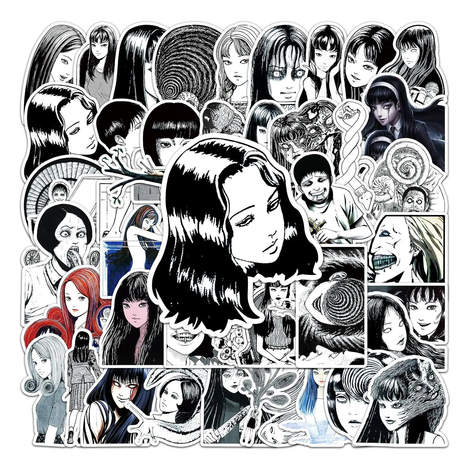 10/30/50PCS Trend Anime Cartoon Tomie Horror Graffiti Helmet Cup DIY ...