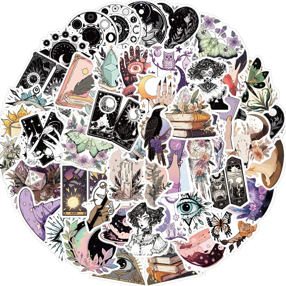 10/30/50PCS Witch Magic Crystal Cartoon Graffiti Stickers Car Guitar ...