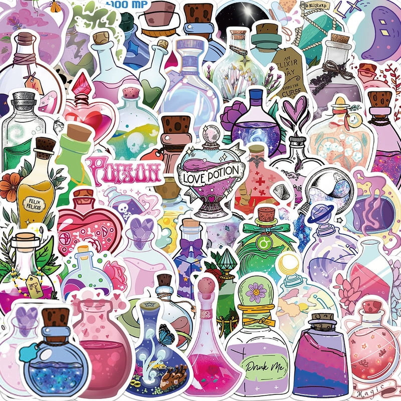 10/30/50pcs Cute Cartoon Magic Potion Aesthetic Stickers Apothecary ...