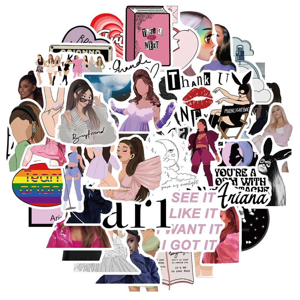 10/30/50pcs Famous聽Girls Singer Ariana Grande Stickers聽for Guitar ...