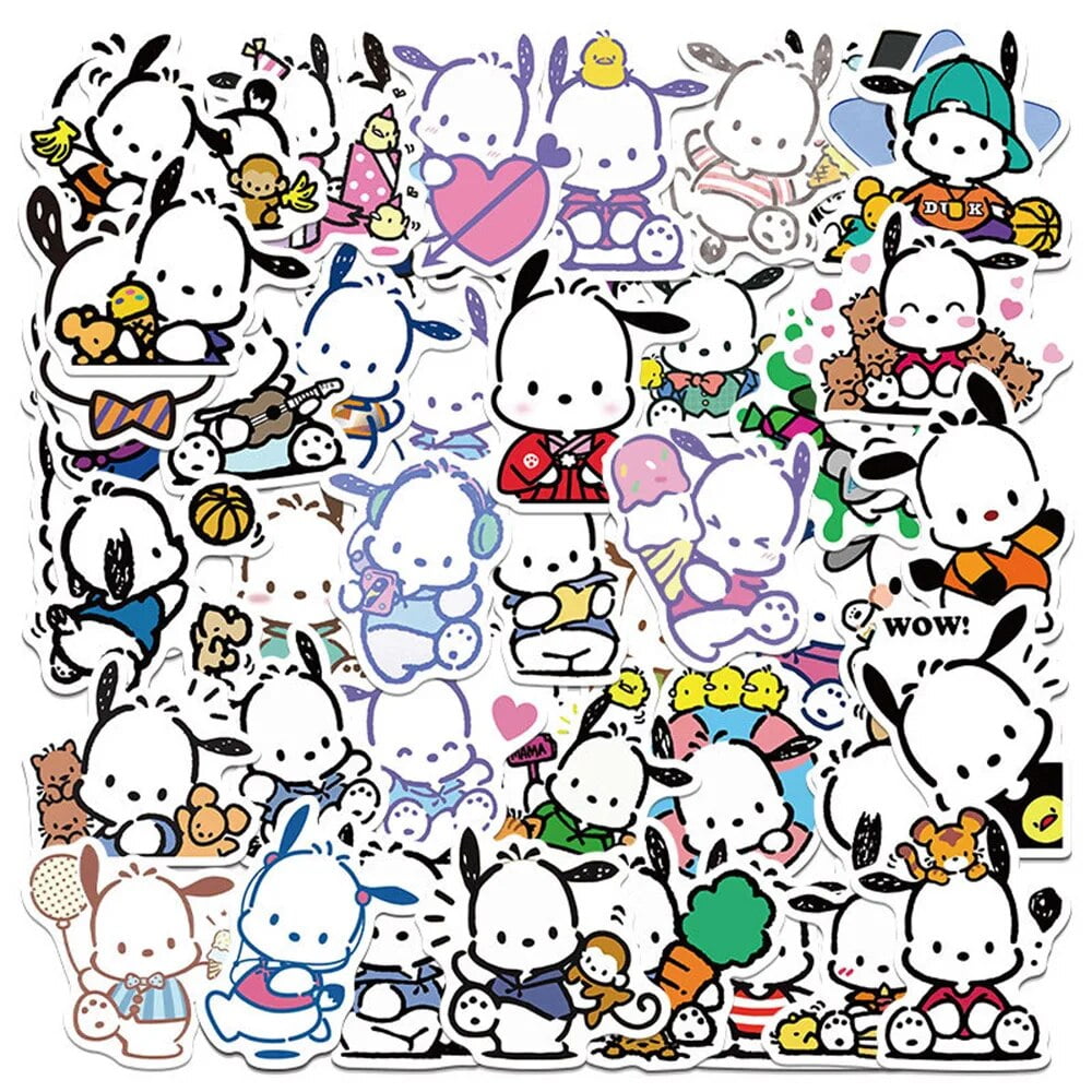 10/30/50pcs Sanrio Pochacco Cartoon Stickers Aesthetic DIY Scrapbooking ...