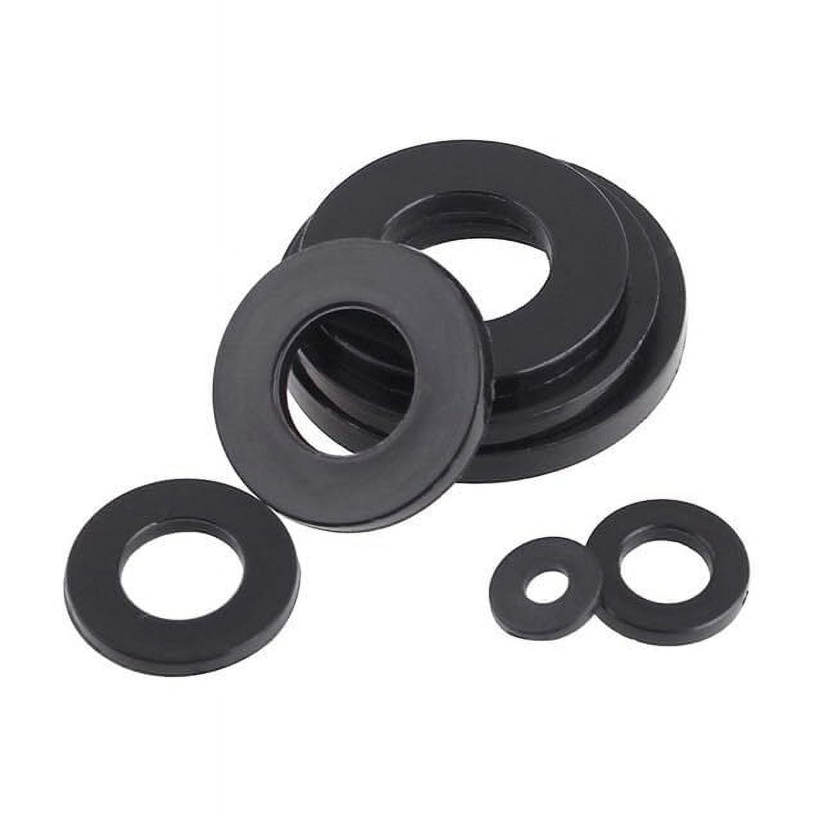 10/30/50pcs White Black Nylon Flat Washer Plane Spacer Insulation ...