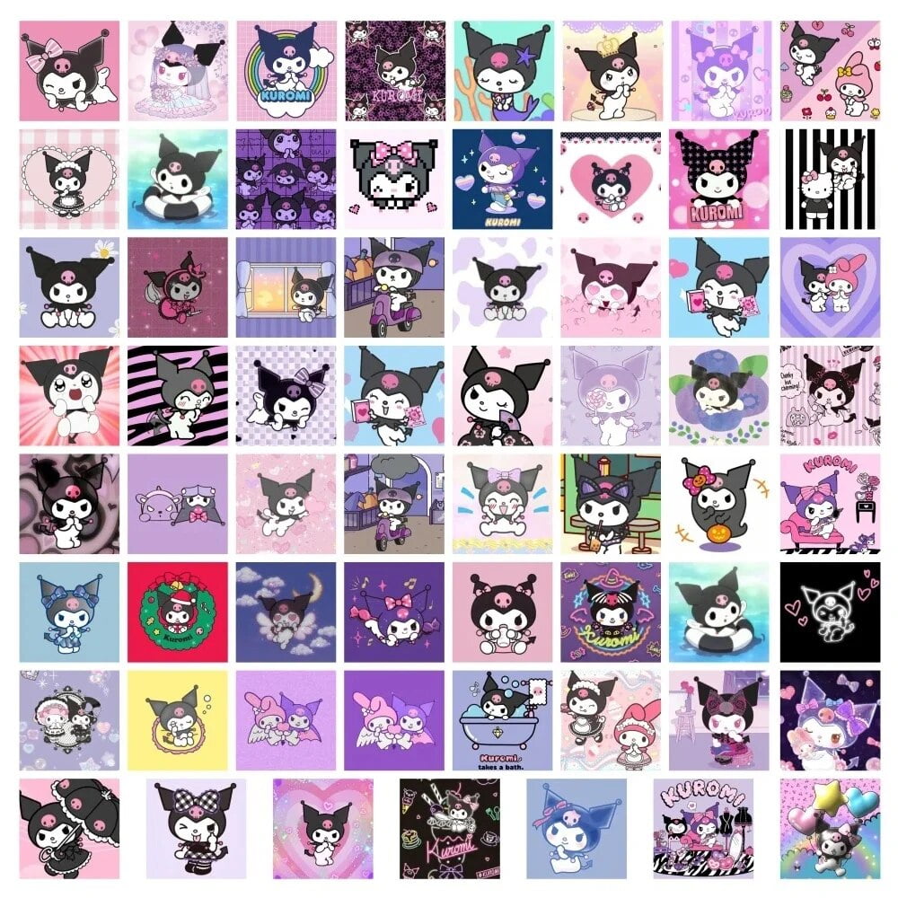 10/30/63pcs Kuromi Anime Cartoon Graffiti Stickers Aesthetic Kids ...