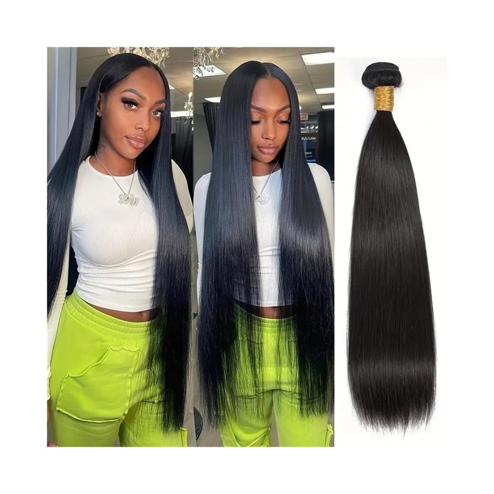 10-30 Inch Bone Straight Human Hair Bundles Natural Color Brazilian ...