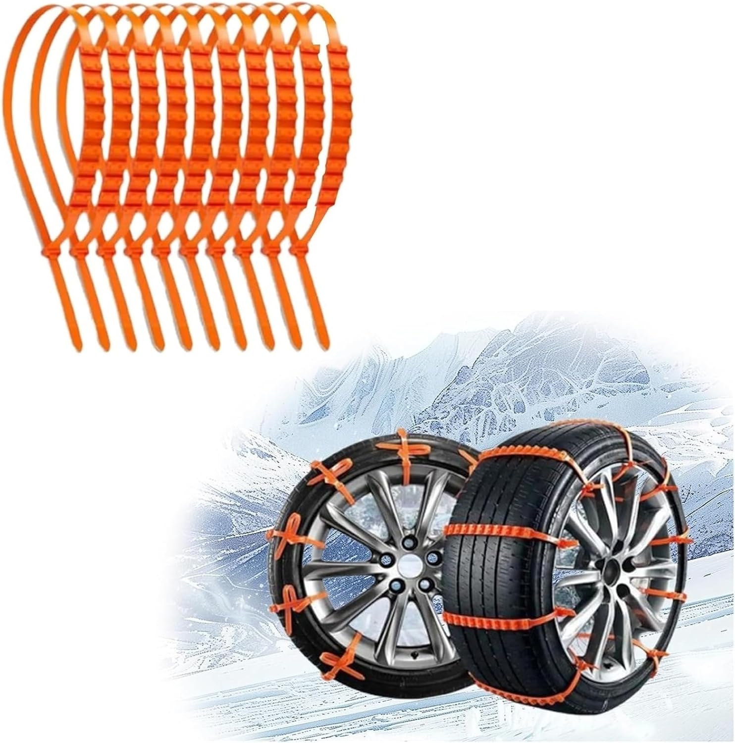 10/30 pieces of universal anti-slip snow tire chains, 35.43-inch ...