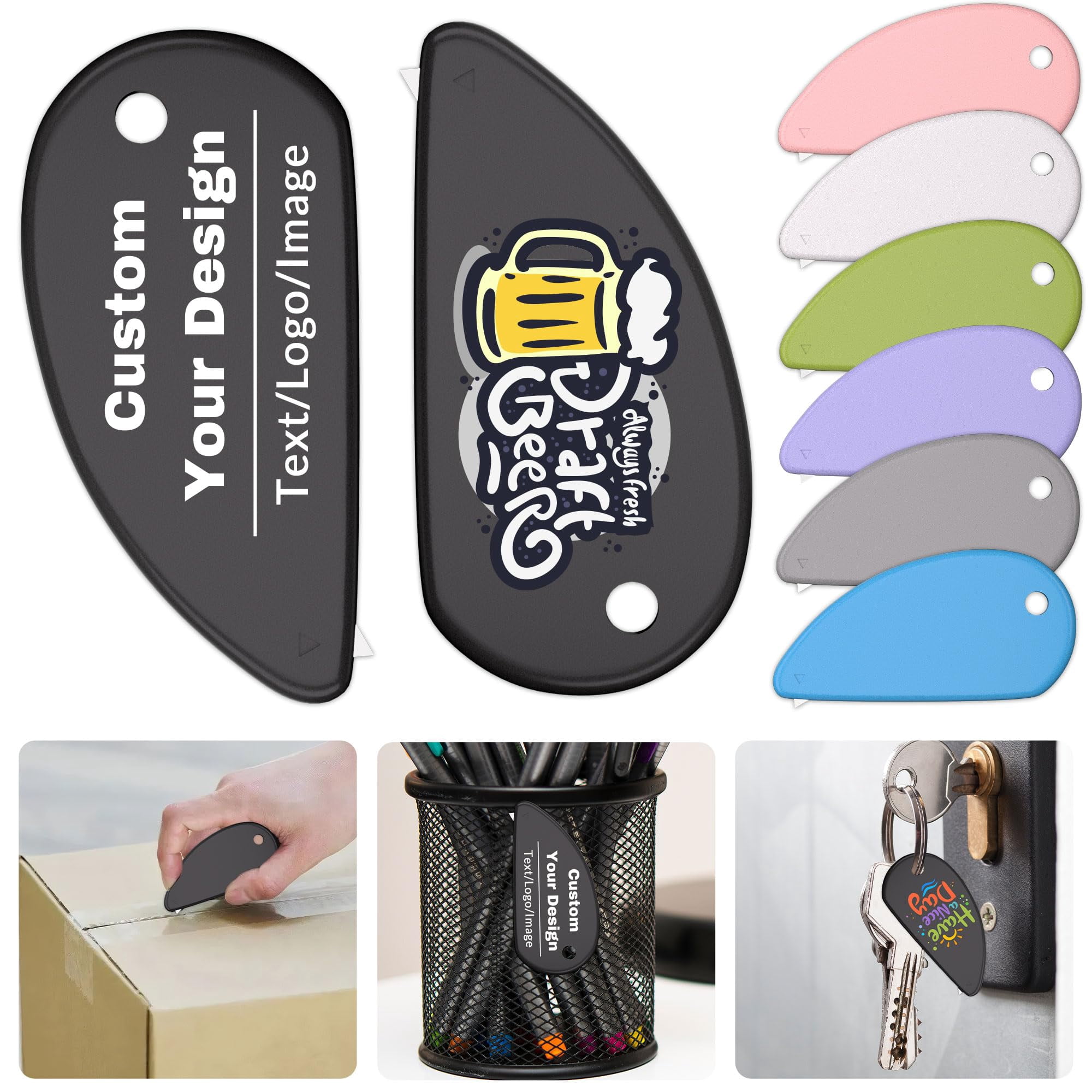 10–300 Pcs Custom Ceramic Box Cutter, Mini Safety Box Opener with Logo ...