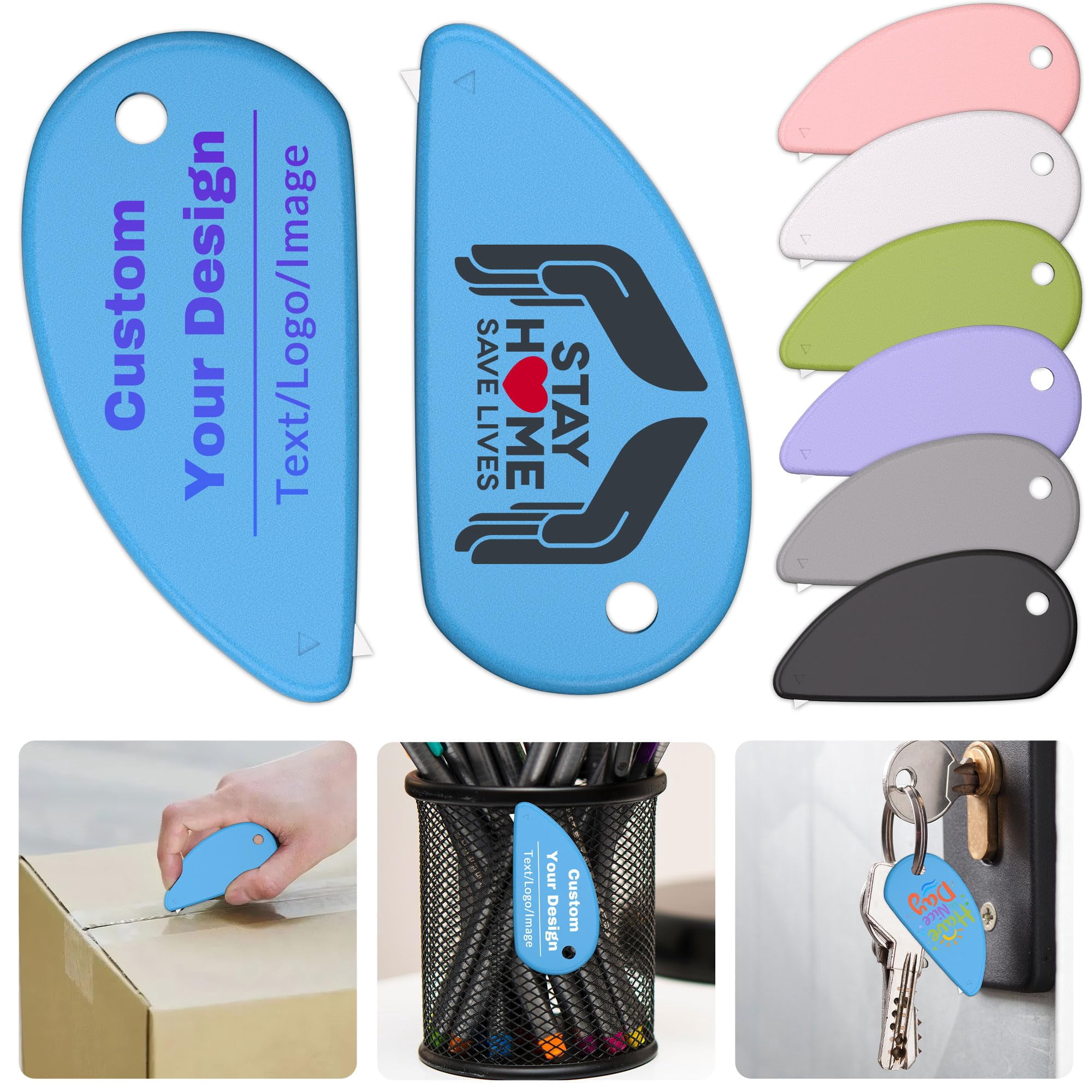 10–300 Pcs Custom Ceramic Box Cutter, Mini Safety Box Opener with Logo ...