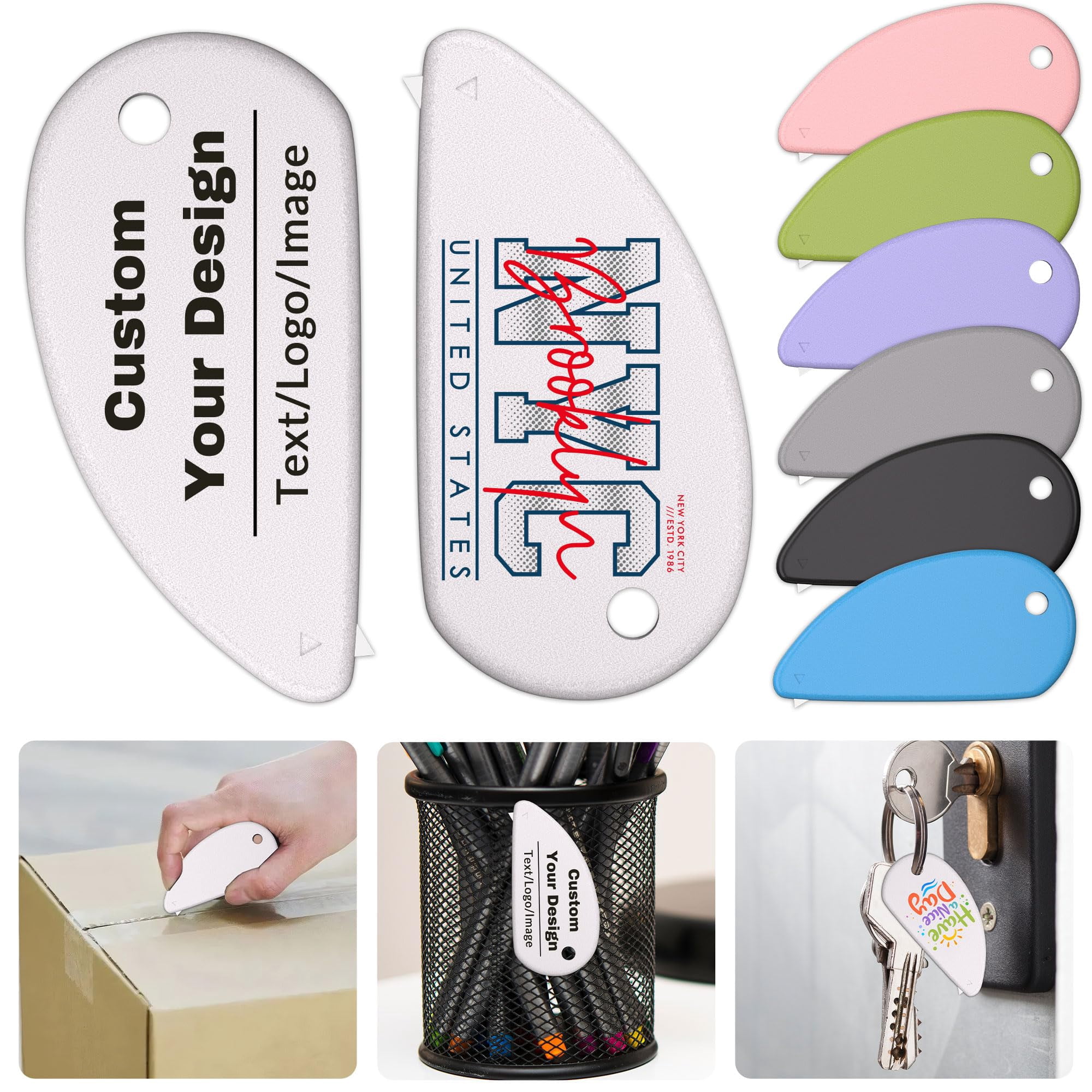 10–300 Pcs Custom Ceramic Box Cutter, Mini Safety Box Opener with Logo ...