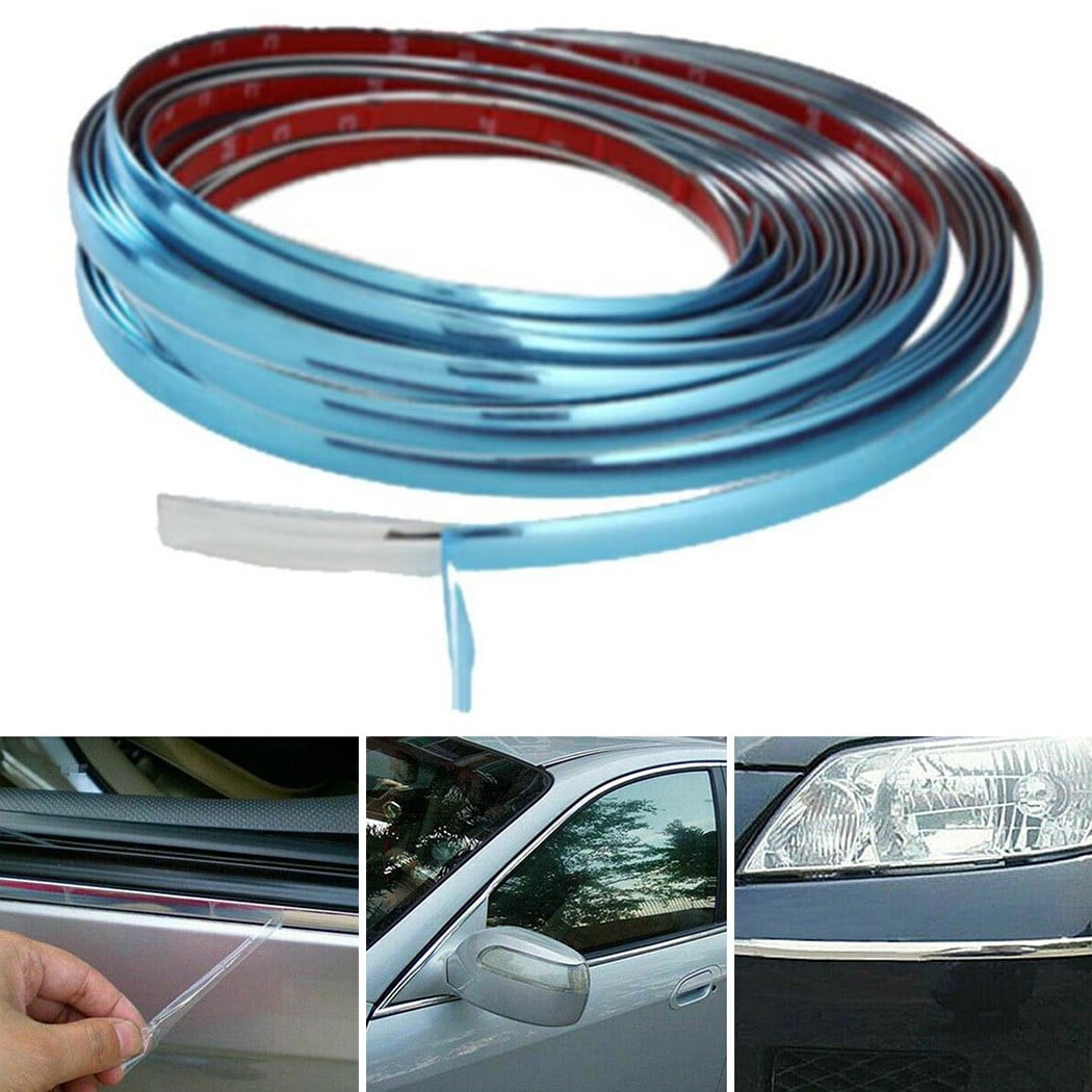 10*3000MM Car Door Casement Bumper Decoration Moulding Trim Silver ...