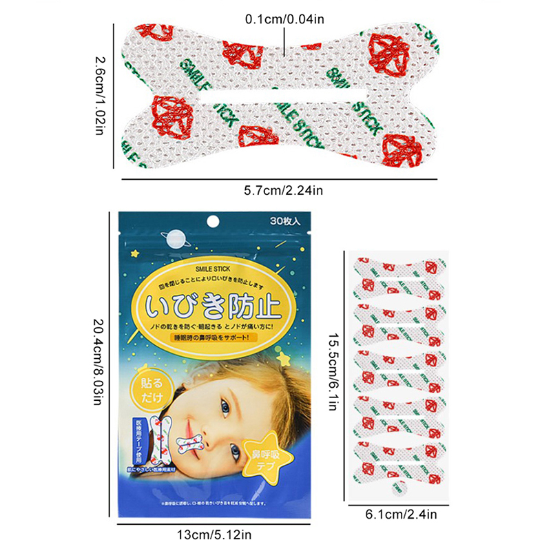 10/30PC Anti-Snoring Mouth Sticker Children Adult Night Sleep Lip Nose Breathing Improving Patch ...